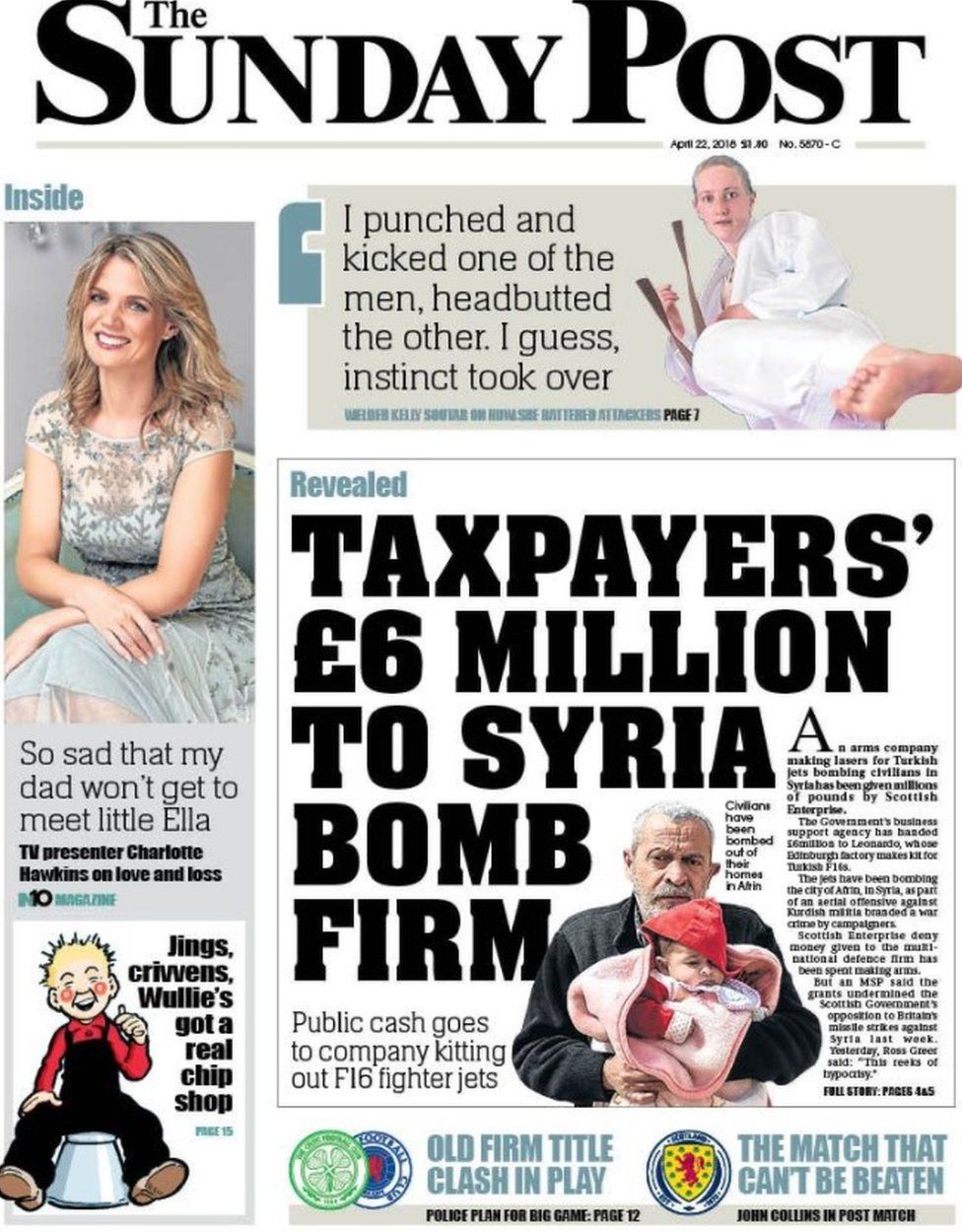 The papers: Scotland's parties go to war - BBC News