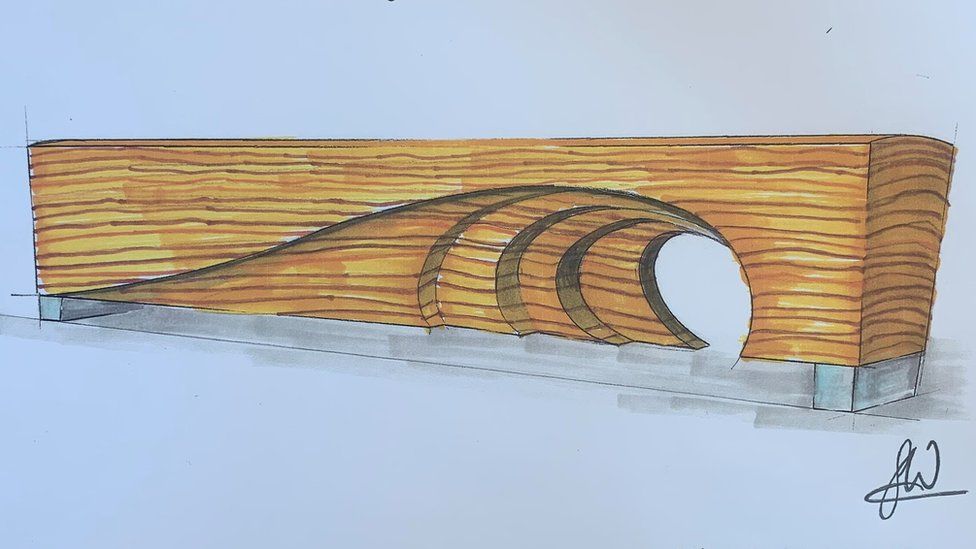 Iconic Bude tree being turned into benches - BBC News