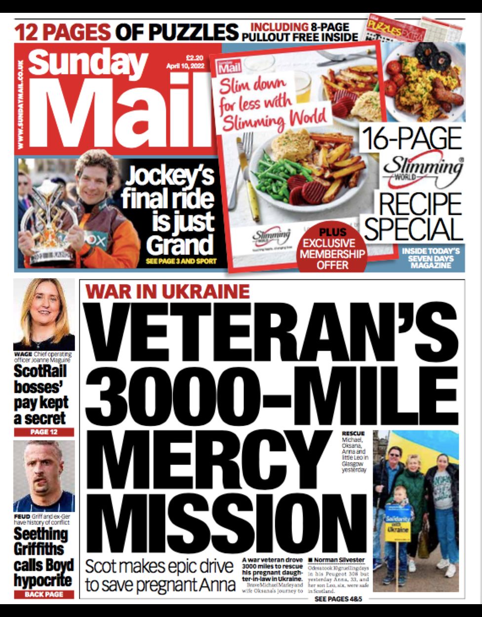 Scotland's Papers: Help for Ukraine and Sunak 'on the brink' - BBC News