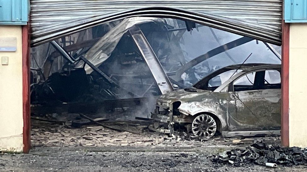Bessbrook: Firefighters tackle blaze at Loughbrook Industrial Estate ...