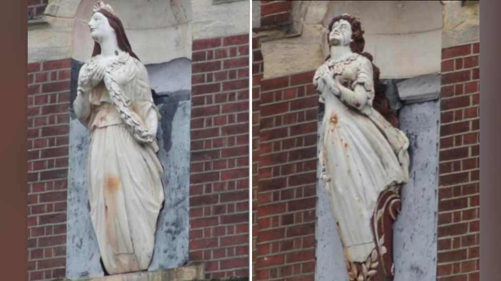Portsmouth navy figureheads removed over corrosion fears - BBC News