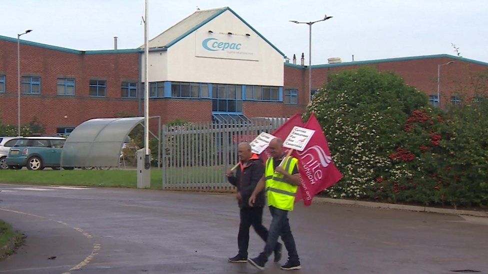 Cepac Darlington: Unite slams 'fire and rehire' move amid strike - BBC News