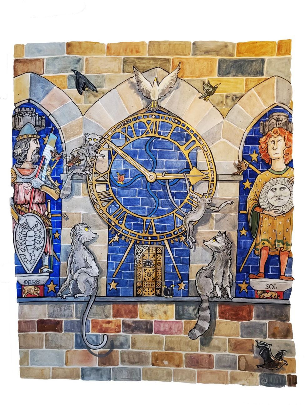 Cardiff Castle animal wall comes alive in children's book - BBC News