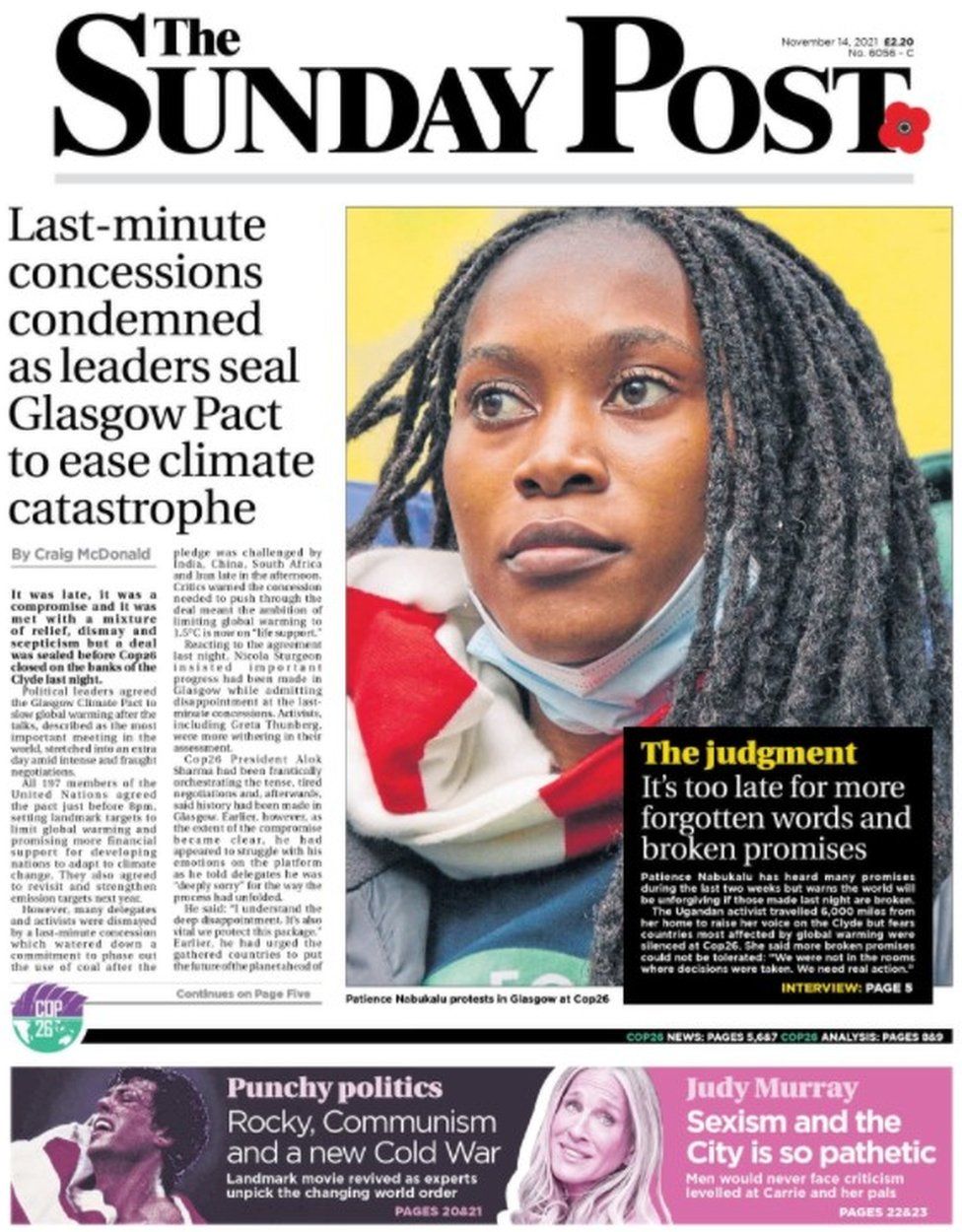 Scotland's papers: 'Road to hell' after weakened COP26 deal struck ...