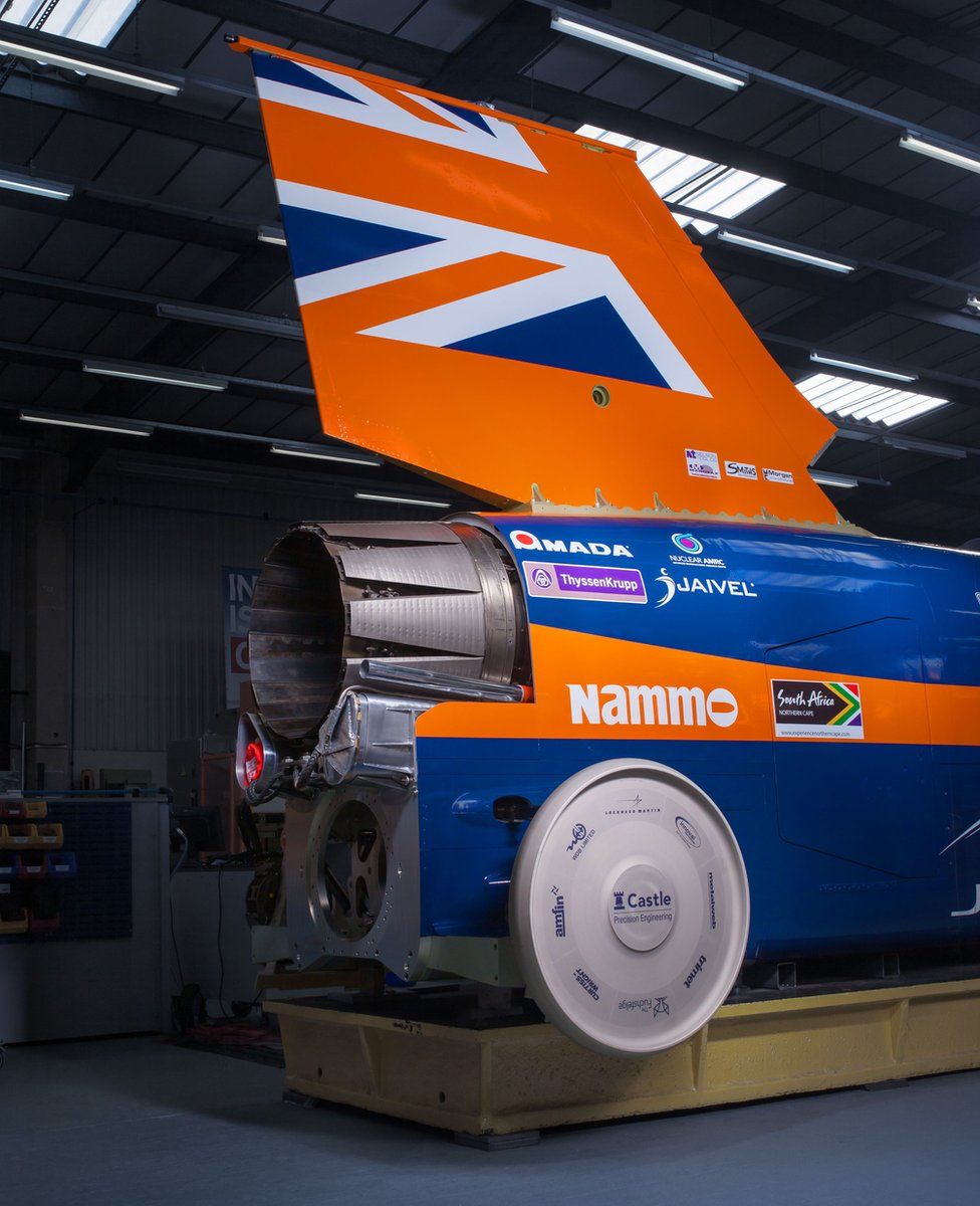 Bloodhound car aiming for land speed record unveiled - BBC News