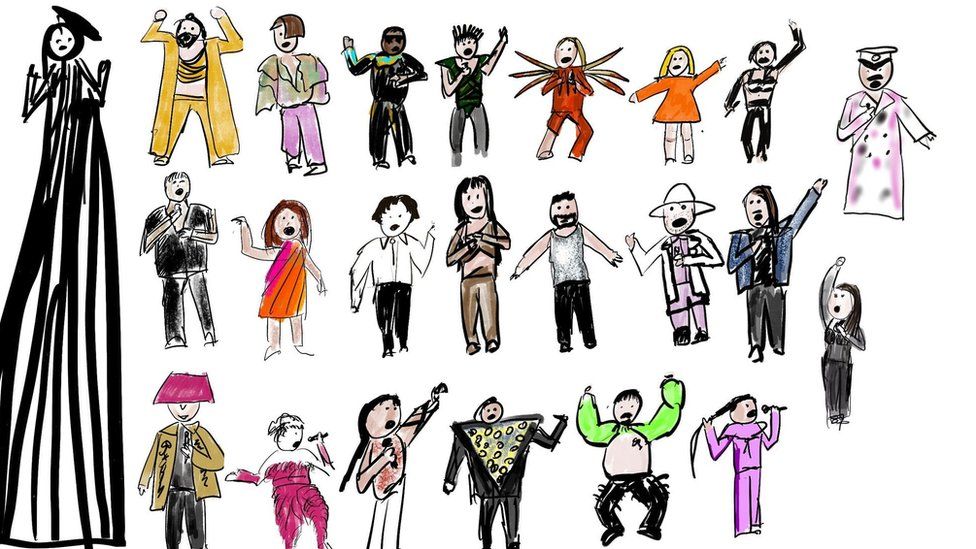The stress and fun of sketching Eurovision - BBC News