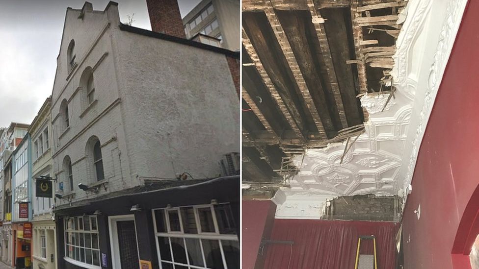 Bristol Jacobean ceiling 'destroyed before listings visit' - BBC News