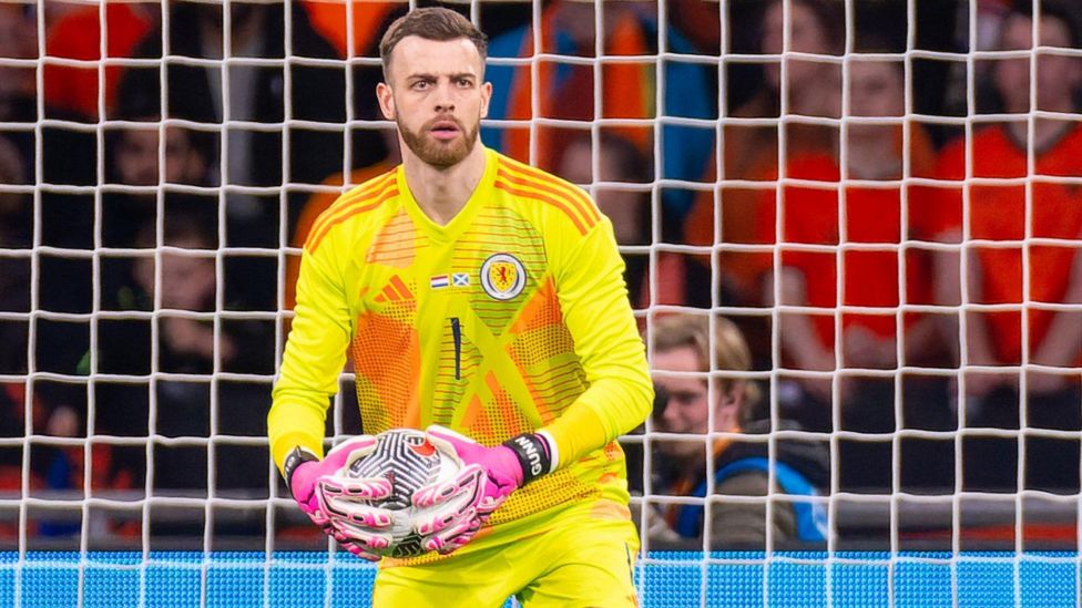Tough night for Norwich City's Angus Gunn on Scotland duty - BBC Sport