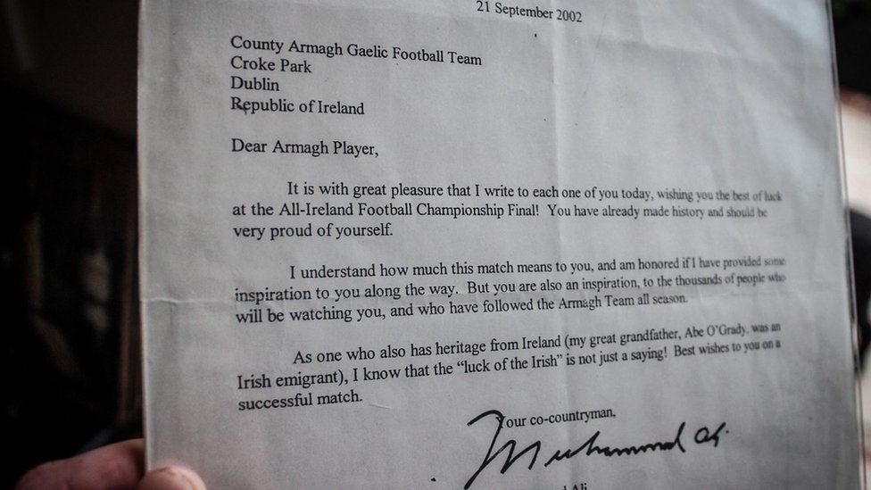 Muhammad Ali letter proves knock-out as Armagh clinch Gaelic football's ...