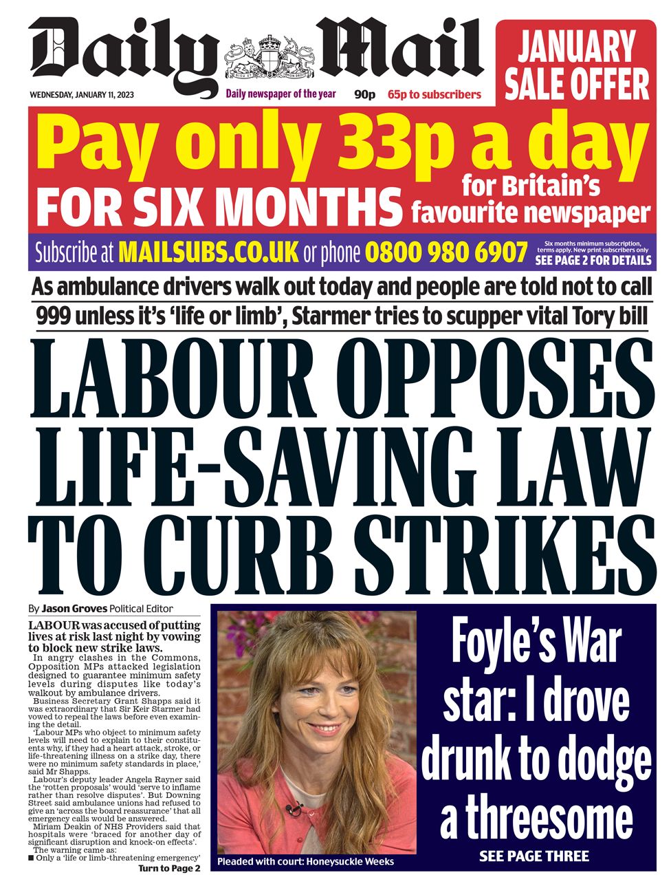 'Workers face strike ban' and 'prince of sales' - BBC News