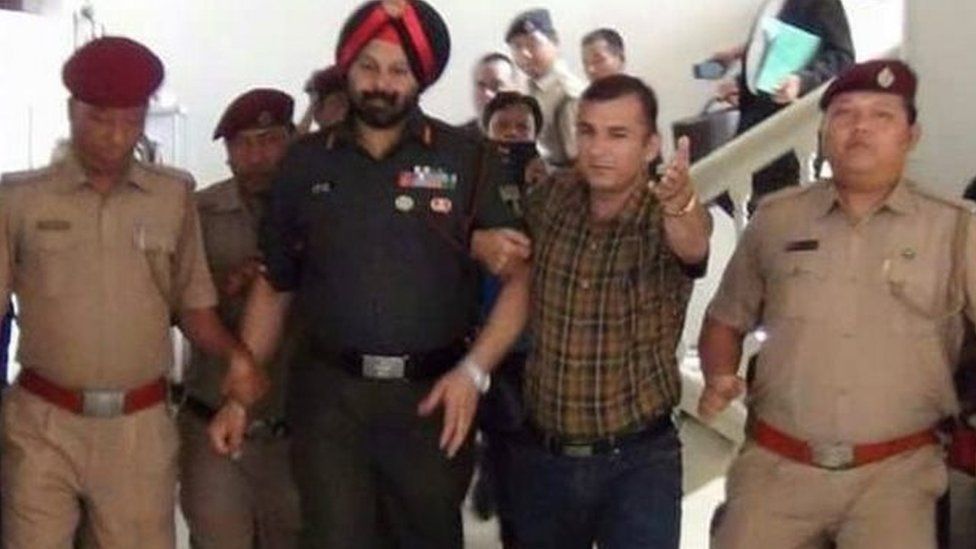 Indian Army Officer Arrested For Looting Gold Bbc News