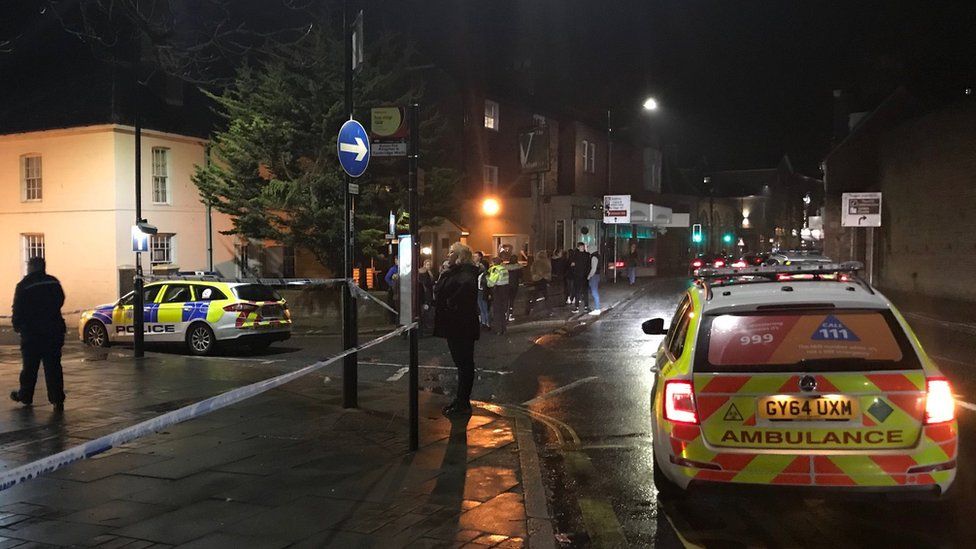 Lewes Waitrose cordoned off after stabbing - BBC News