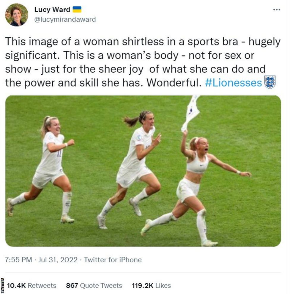 Chloe Kelly: England winger's celebration praised for empowering women ...