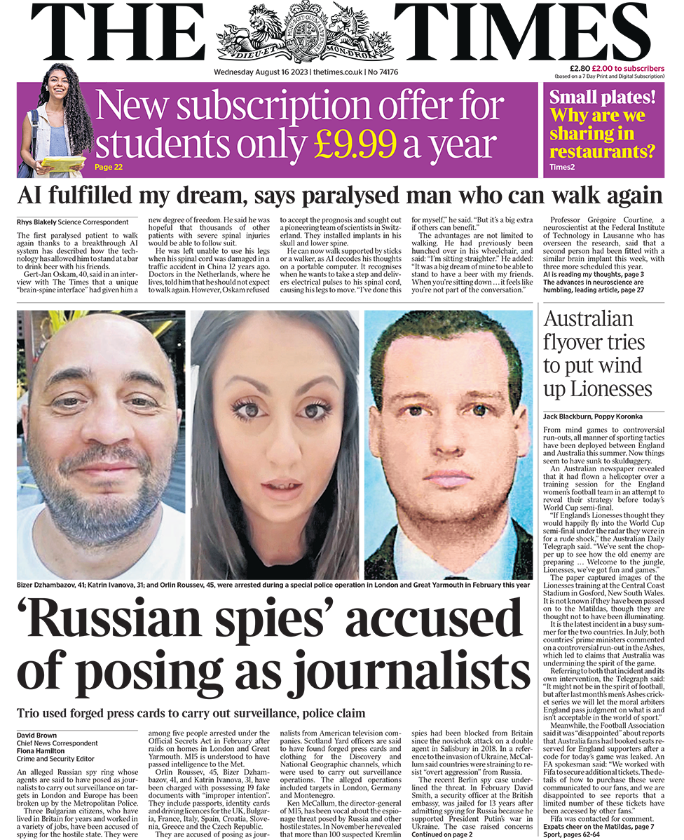 Russian 'spy ring' and 'bumper' rise in pensions - BBC News