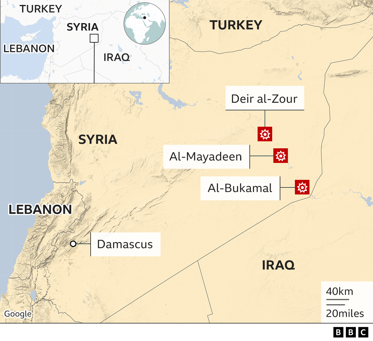 US bombs Syria targets after deadly drone attack - BBC News