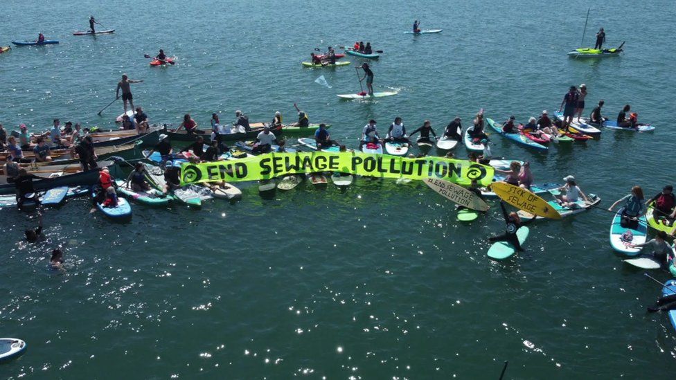Campaigners in Devon and Cornwall join paddle-outs in sewage protests ...
