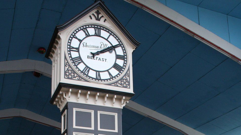 Making tracks - Portrush set to lose historic railway clock - BBC News