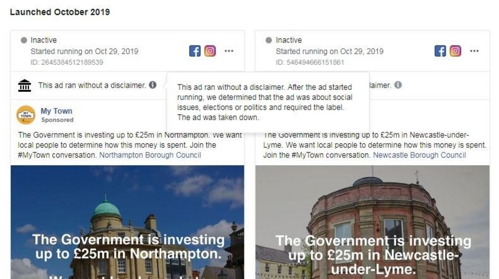 General Election 2019: Facebook takes down 'political' advertising ...