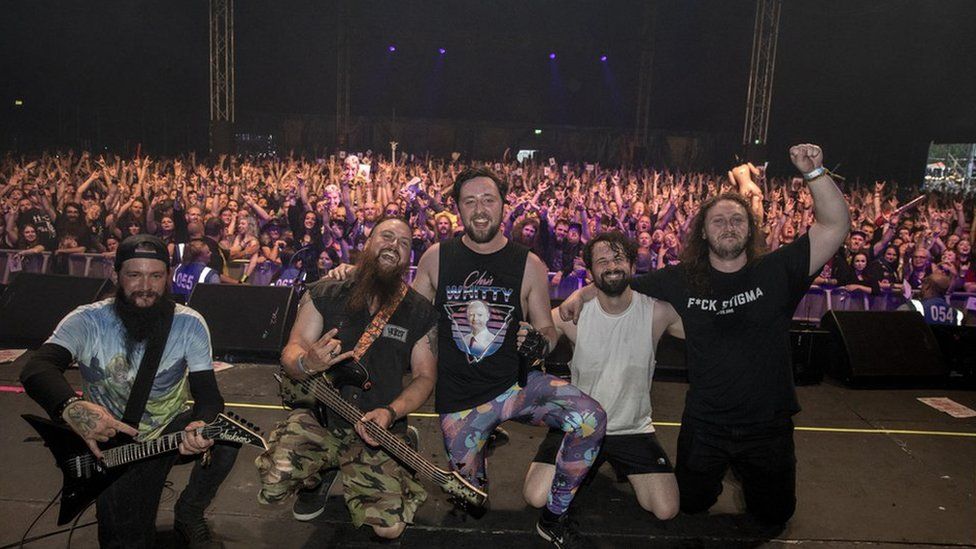 Bloodstock: Heavy metal fans emotional at festival's return - BBC News