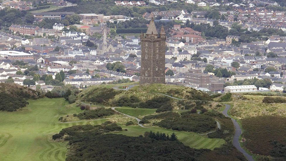 Scrabo Tower reopens to the public - BBC News