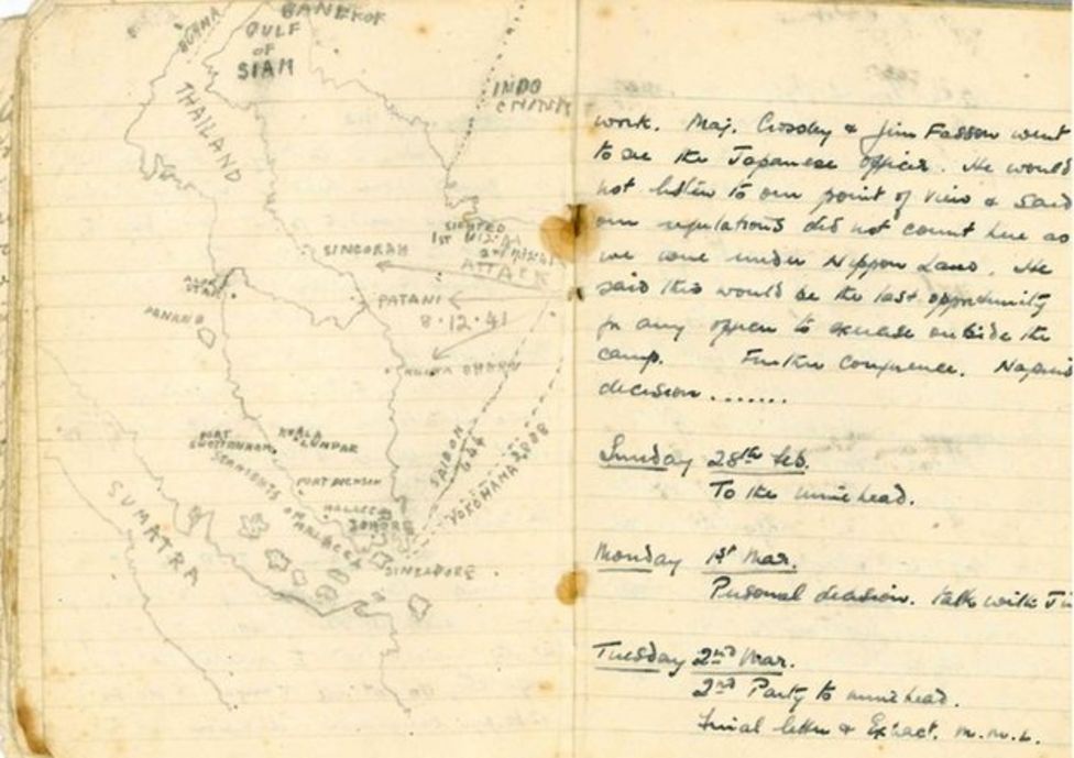 Burma POW's diary reveals suffering and starvation - BBC News