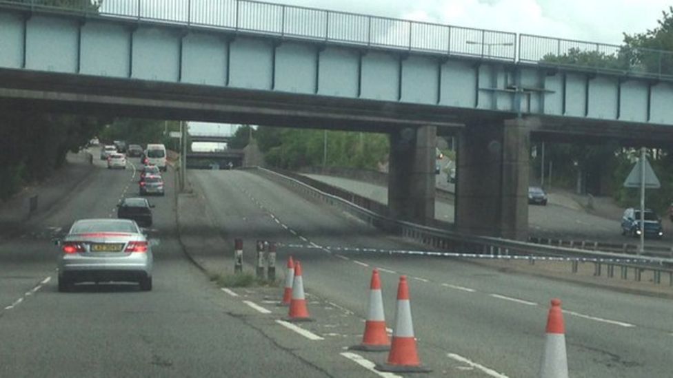 Discovery of man's body on Cardiff's A48 at Gabalfa - BBC News