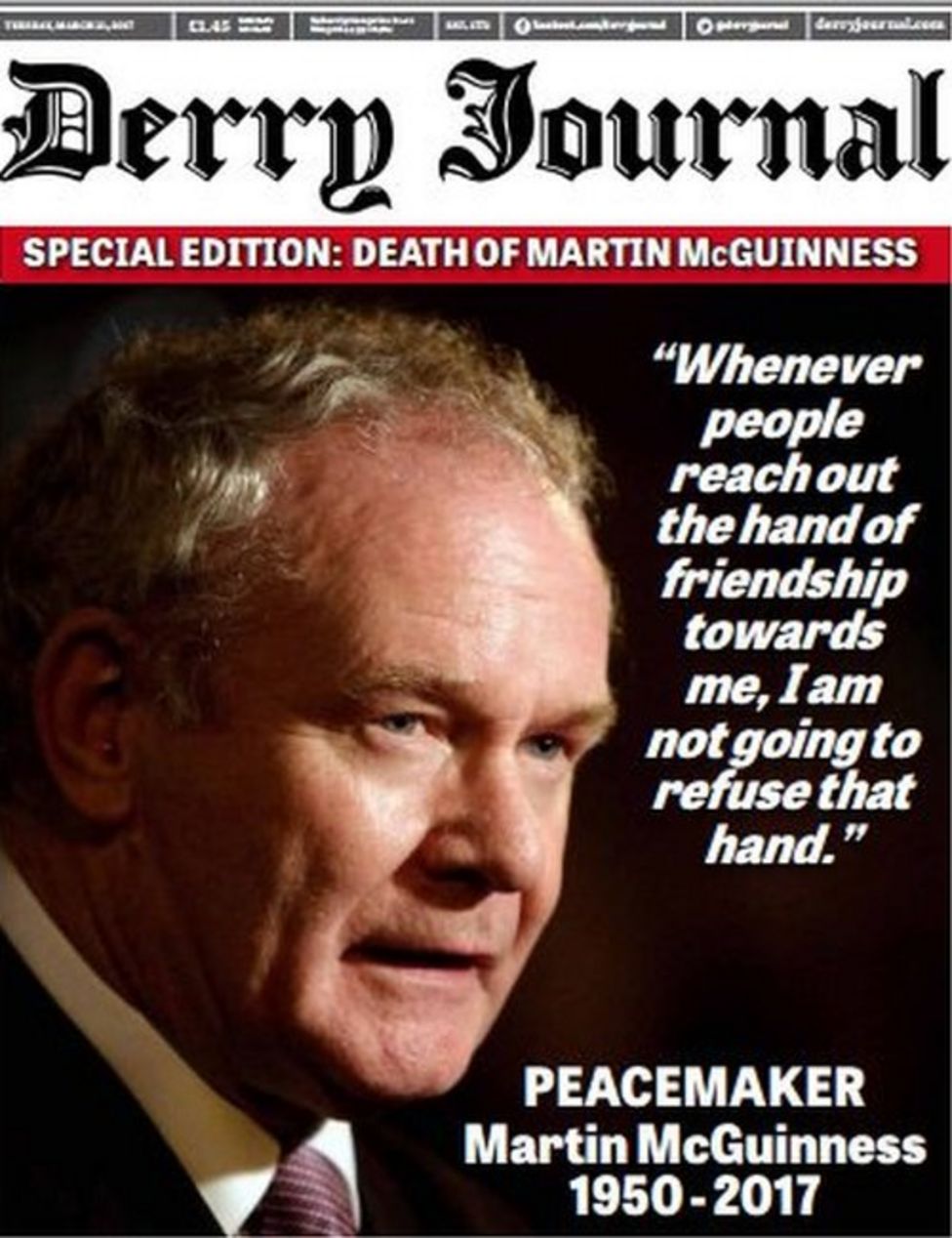 Weekly newspaper review: Martin McGuinness dominates headlines - BBC News