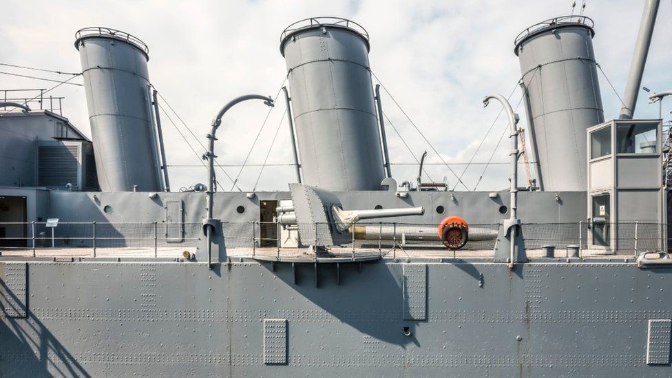 HMS Caroline makes Museum of the Year award shortlist - BBC News