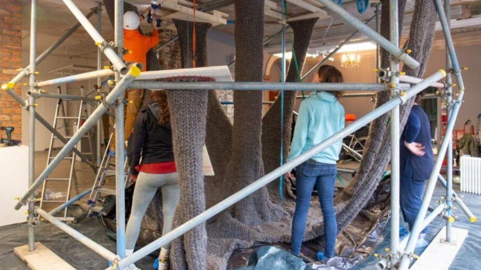 Newcastle university researches showcase knitted fungal building ...