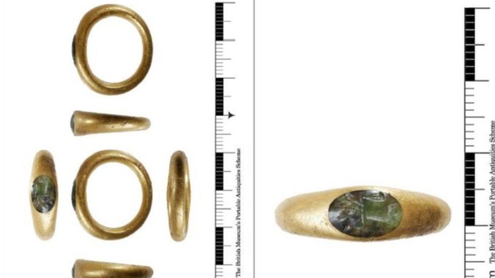 Gold Roman ring found in Cornwall ruled as treasure - BBC News
