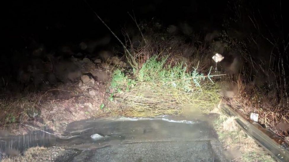 Flooding and landslides hit Scotland amid yellow warning for rain - BBC ...