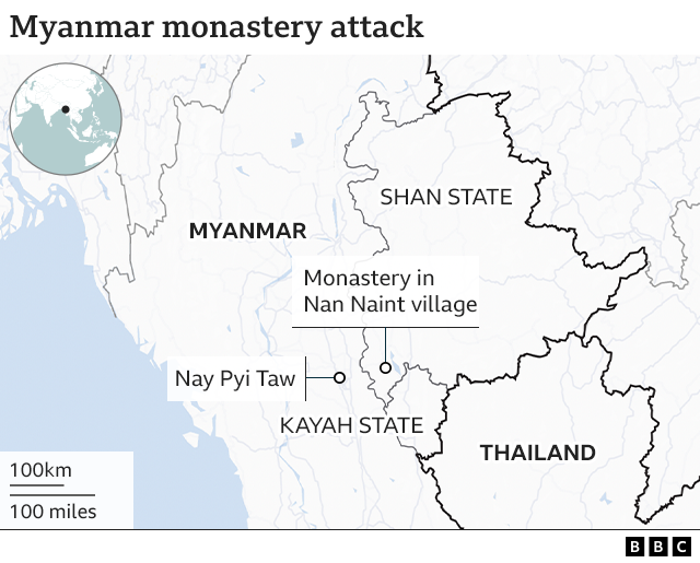 Myanmar army kill more than 28 in monastery attack - insurgent group ...