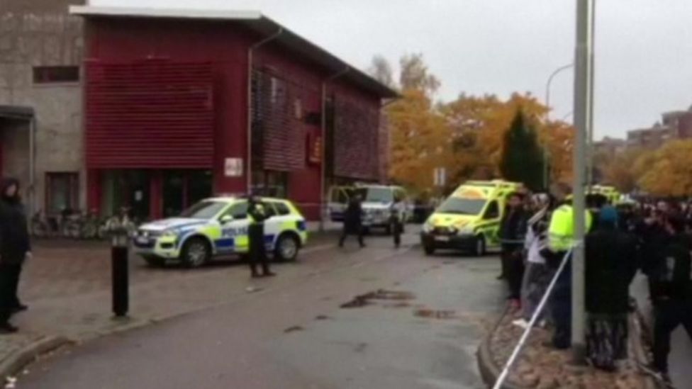 Sweden sword attack: Two killed by masked attacker - BBC News