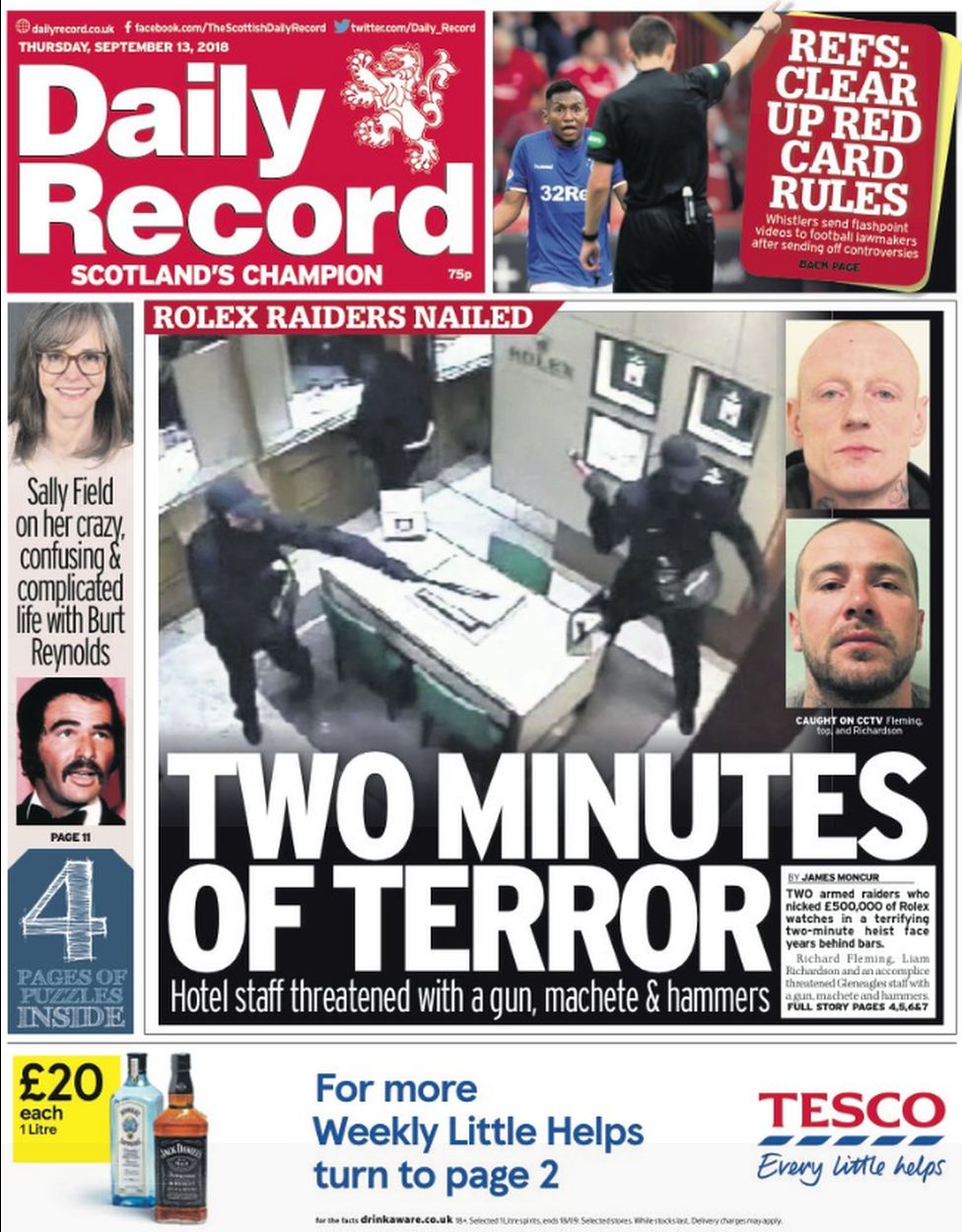 Scotland's papers: V&A 'just the beginning' and Gleneagles robbers ...