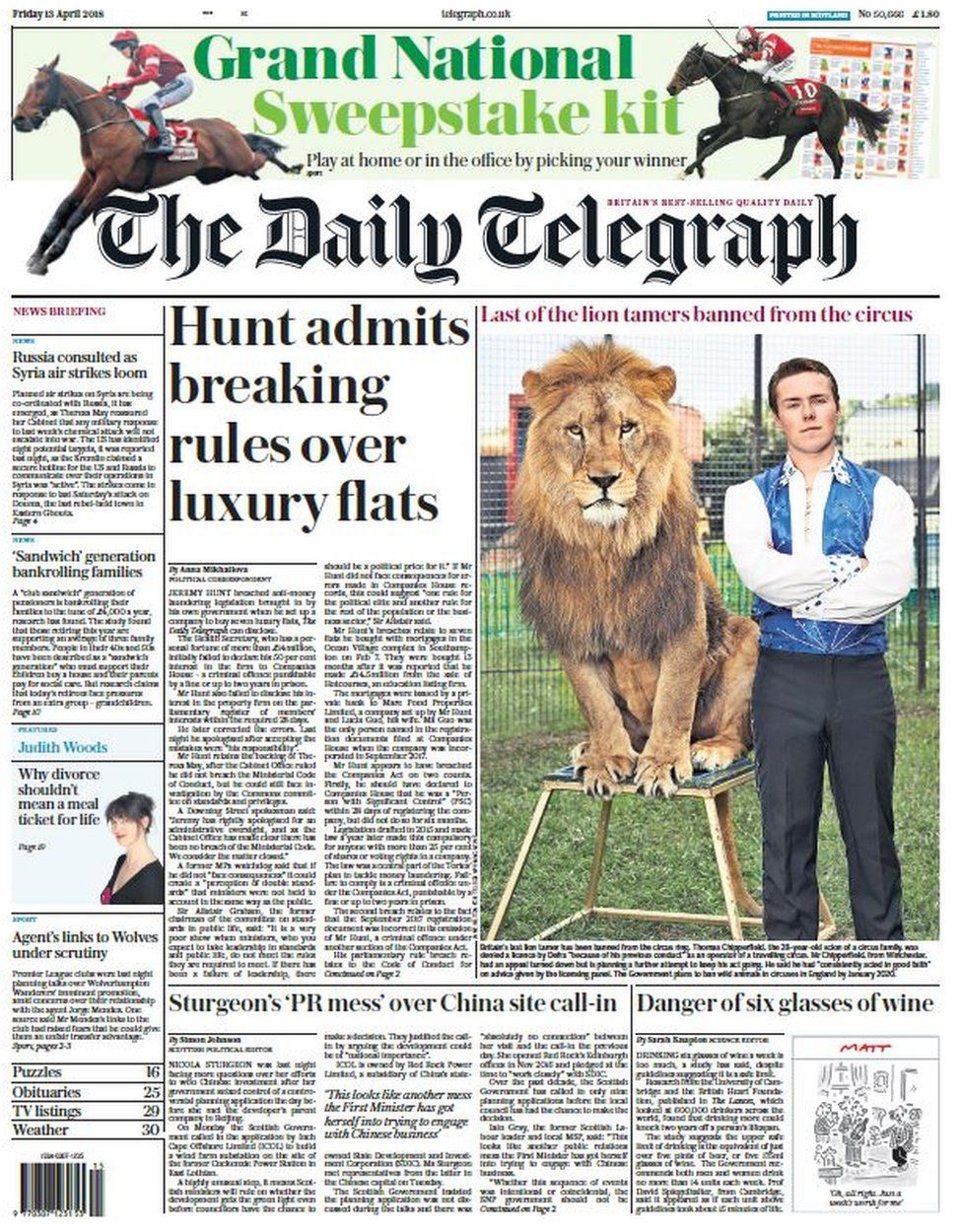 The papers: Sturgeon's China wind farm row - BBC News