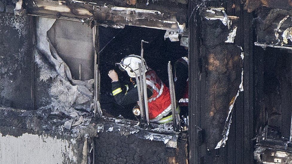 London fire: Trauma counselling for Grenfell Tower crews - BBC News