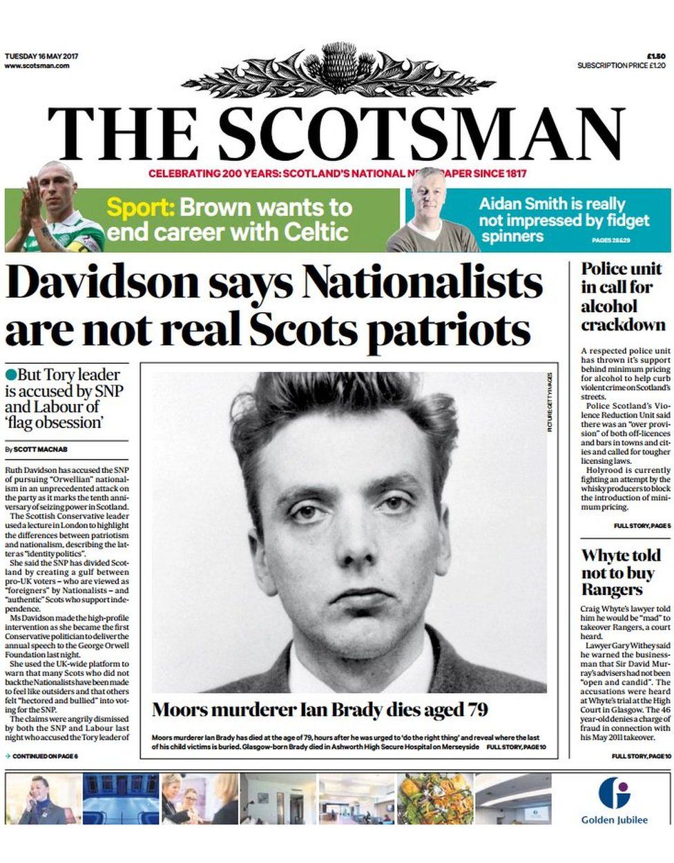 Scotland's papers: Brady dead and Corbyn's 'pitch for power' - BBC News