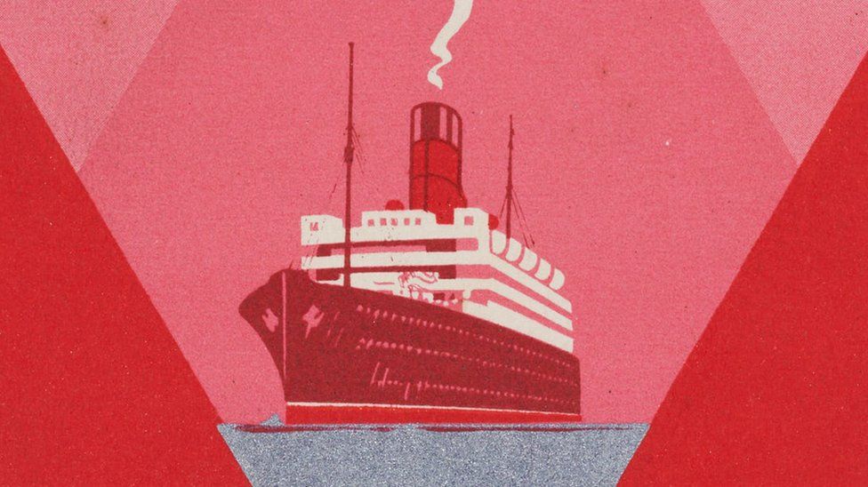 Vintage Cunard liner posters go on display in Liverpool - BBC News