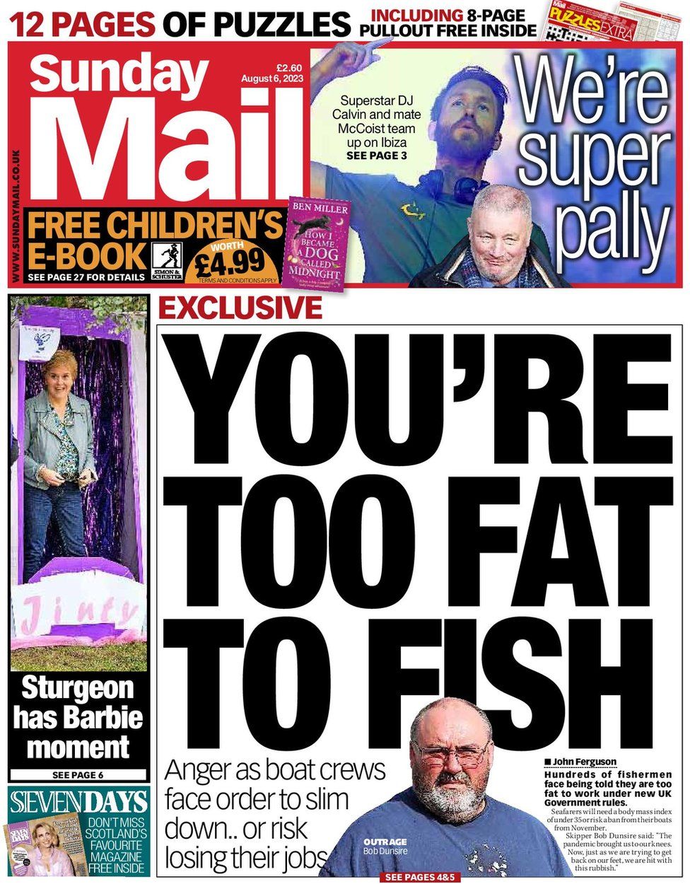 Scotland's papers: Festival warning and security row over MP's show ...