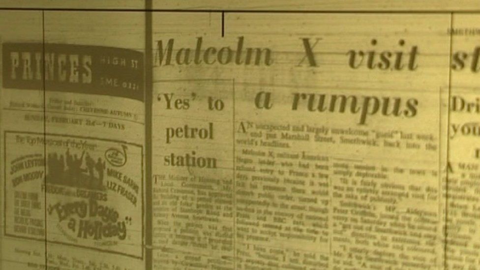 Malcom X visit commemorated at Smethwick Heritage Centre - BBC News