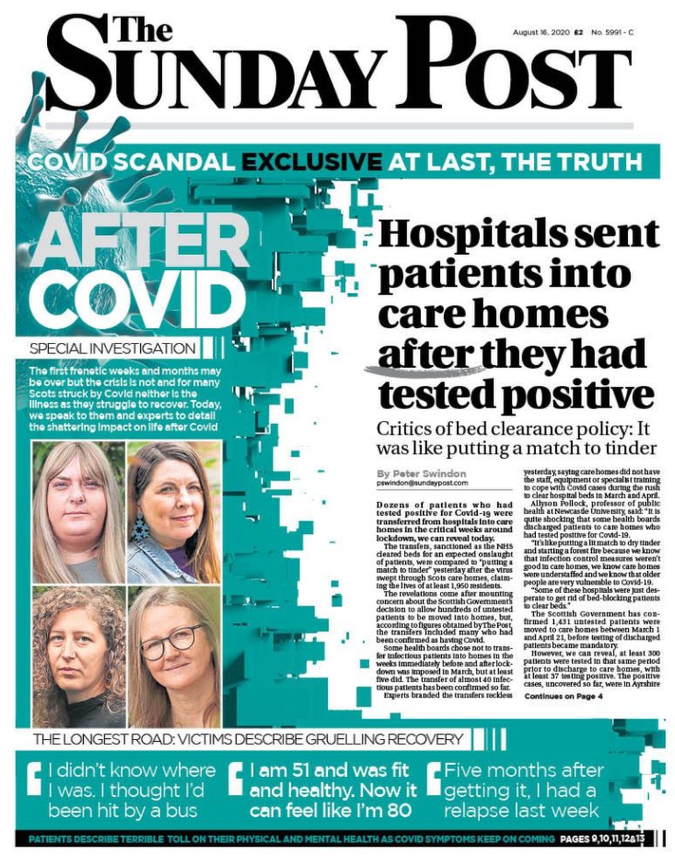 Scotland's papers: Rail bosses 'blamed over deaths' and Covid scandal ...