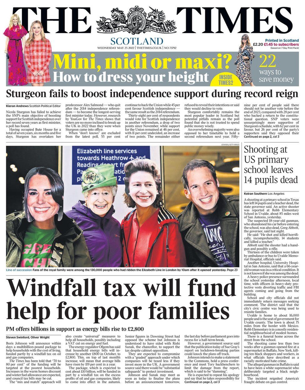 Scotland's papers: Help for fuel bills rise and Partygate row - BBC News