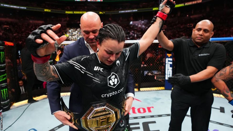 UFC 297: Dricus du Plessis and Raquel Pennington win belts - BBC Sport