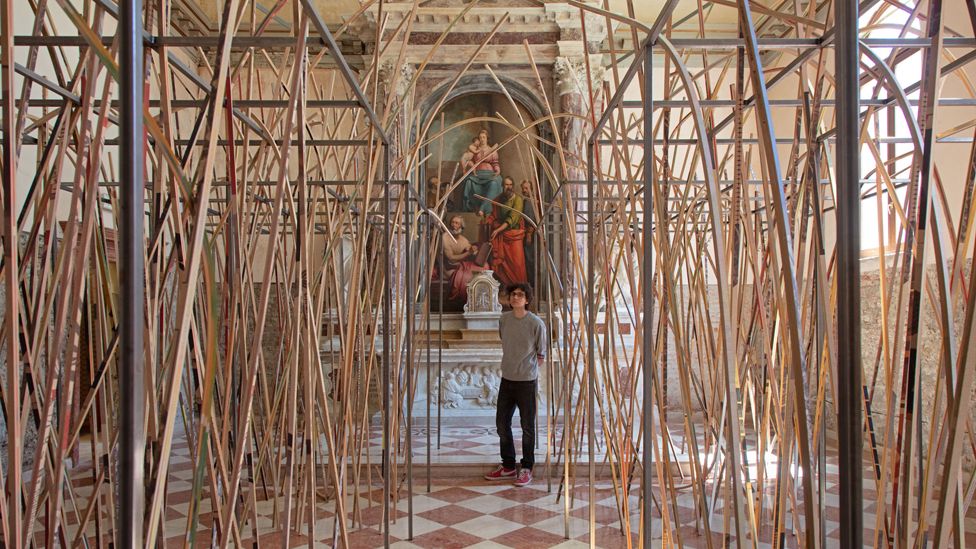 Venice Biennale: Cardiff mum joins art show daily from flat - BBC News