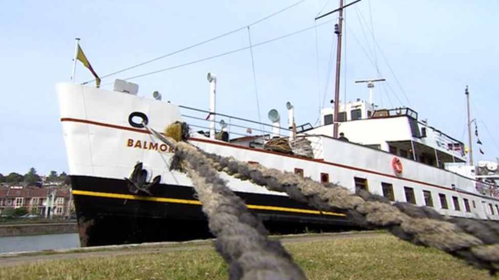MV Balmoral takes first passengers from Bristol after re-fit - BBC News