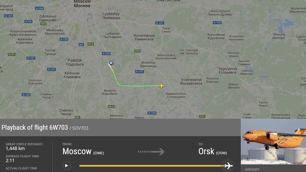 Russia jet carrying 71 people crashes after Moscow take-off - BBC News