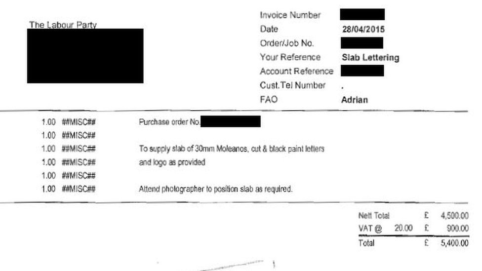 Labour to be investigated over late 'Ed Stone' receipts - BBC News