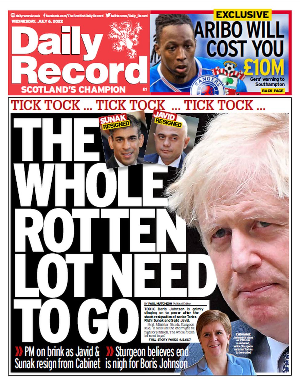 Scotland's papers: Meltdown at Number 10 and PM on the brink - BBC News