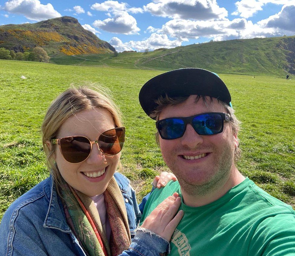 Coronavirus: 'We had a lockdown honeymoon in our back garden' - BBC News