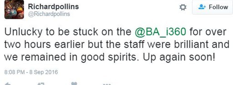 Brighton's i360 stuck: Tweets from the tower - BBC News